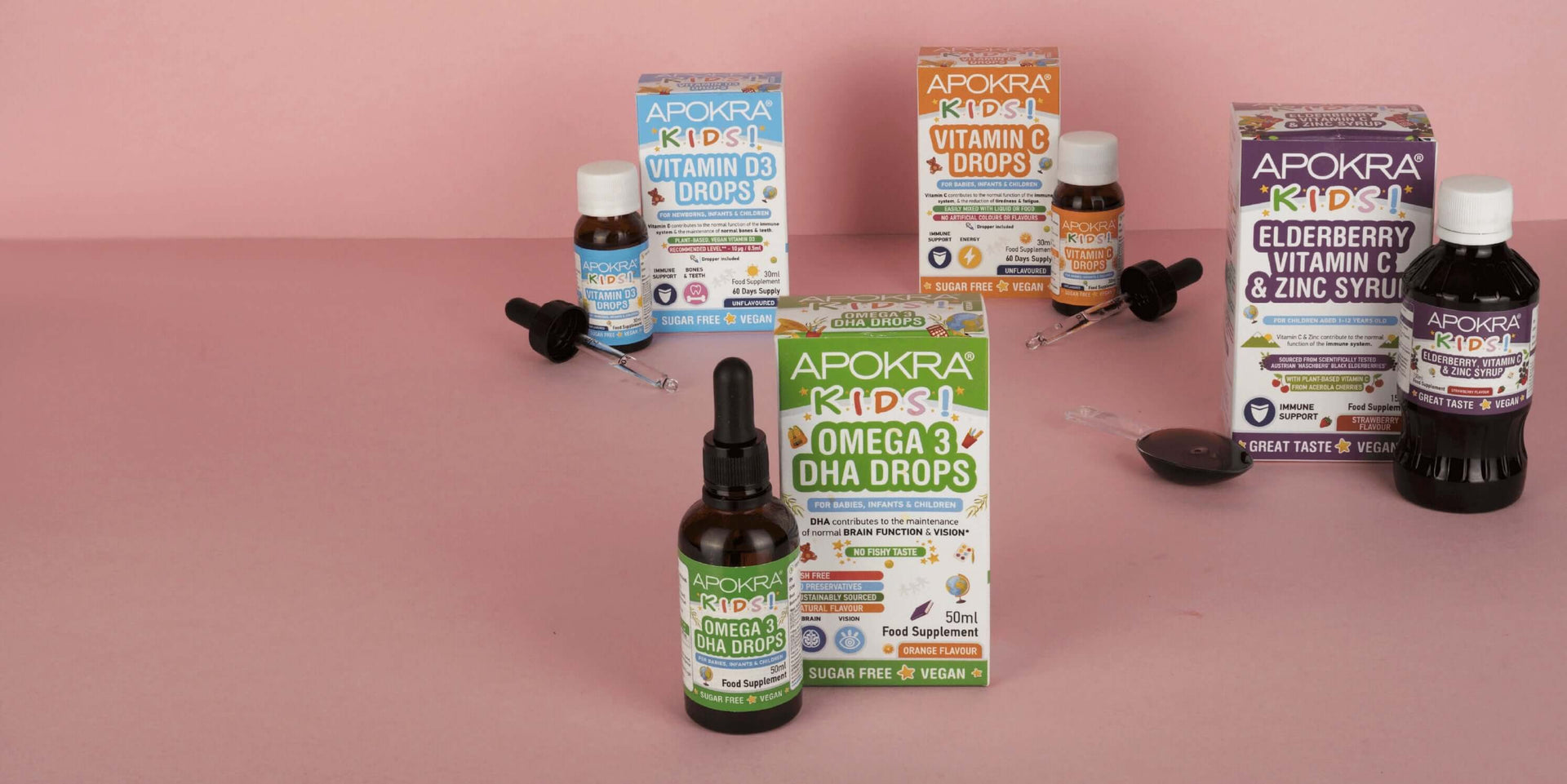 APOKRA: Vegan Omega-3, Pregnancy & Kids Vitamins, Elderberry Syrups