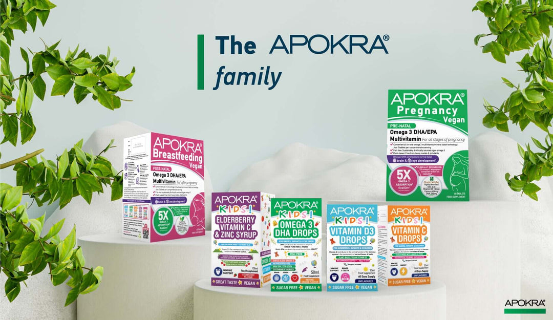 APOKRA Vegan Pre-natal Omega 3 DHA/EPA Multivitamin Tablets