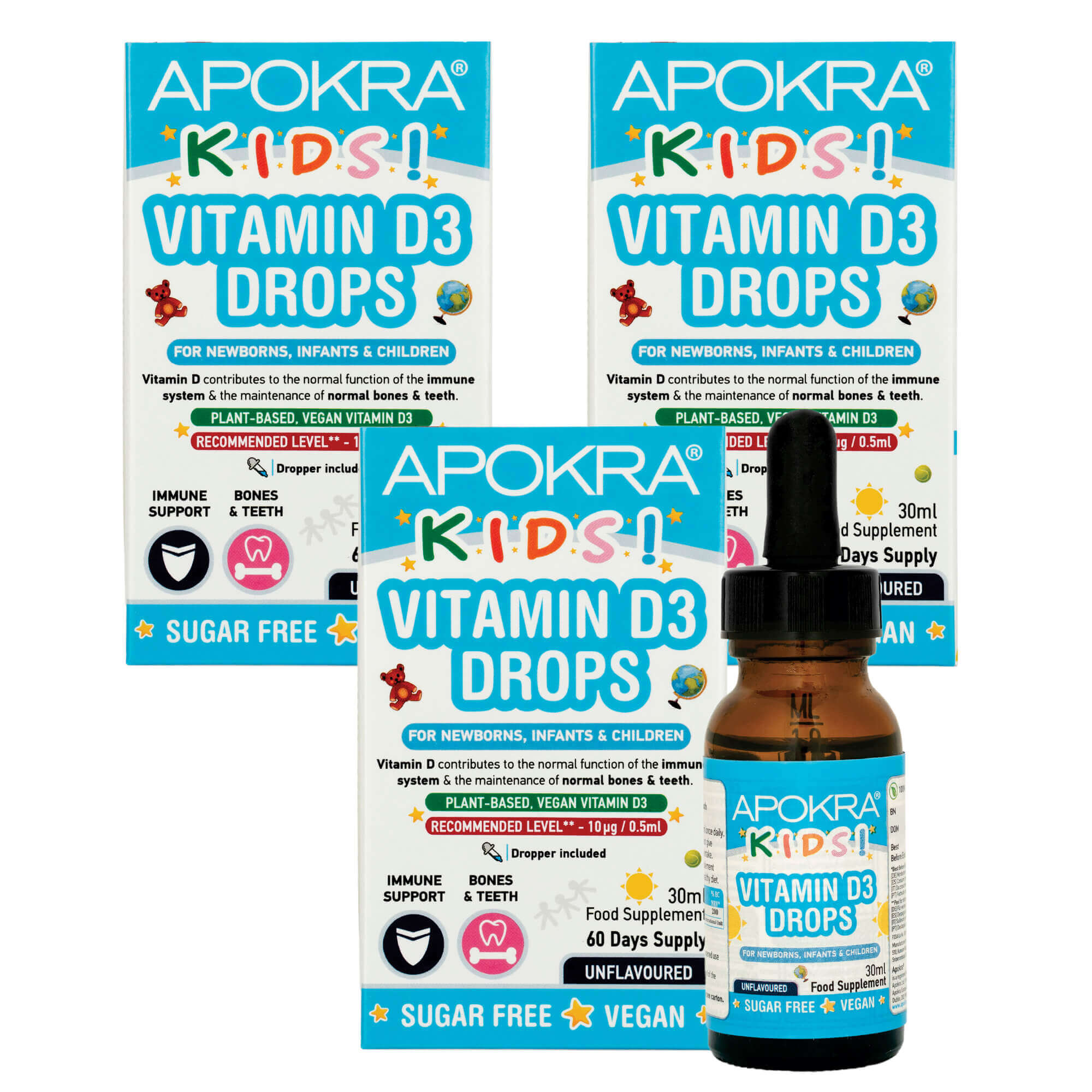 3 x Vitamin D3 Drops – APOKRA
